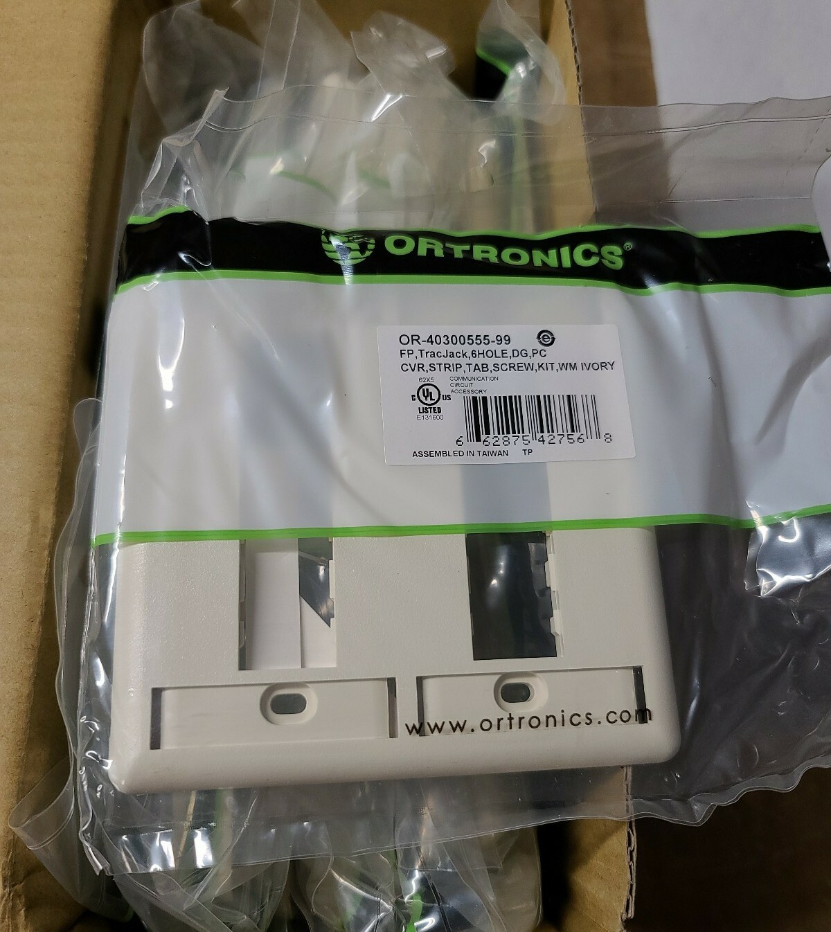 Ortronics OR-40300555-99 2-Port Faceplate, Ivory 20-pack 1Z-1963-E4 | eBay