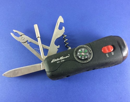 Eddie Bauer Multi Tool Camp Knife Flashlight With Compass All In One | eBay