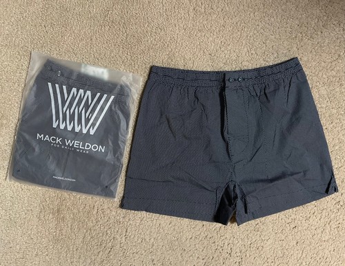 LOT of 2 MACK WELDON Woven Boxer Shorts, "Black Iris" Size SMALL Men's ...