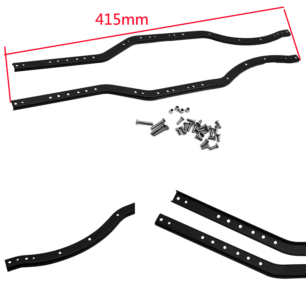 FLYXM Stainless Steel Chassis Frame Rails for Axial SCX10II AX90046 1/ ...