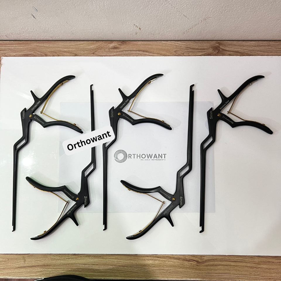 Kerrison Bayonet Bone Spine Rongeur 1,2,3,4,5mm 45° Up Orthopedic ...