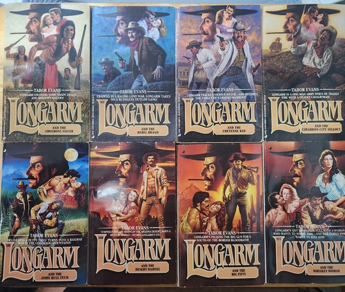 Lot of 52 Tabor Evans LONGARM Western Books | eBay