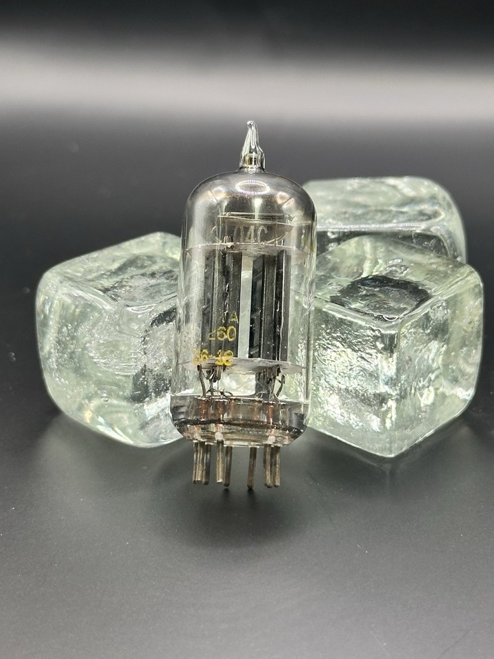 Pair Philco/Sylvania USAF 6189/12AU7WA Tubes, Black Plate Strip-D ...