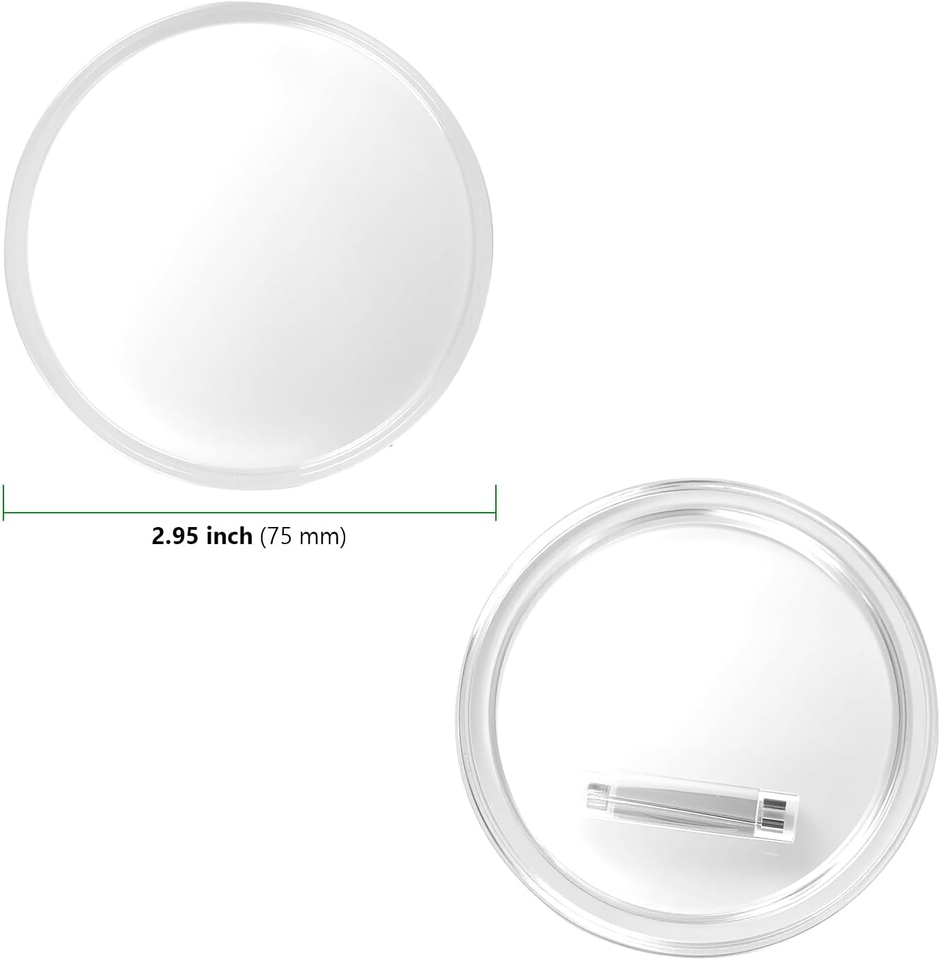 40 Pack 3 Inch Acrylic Clear Button with Pins, DIY Button Badges, Blank ...