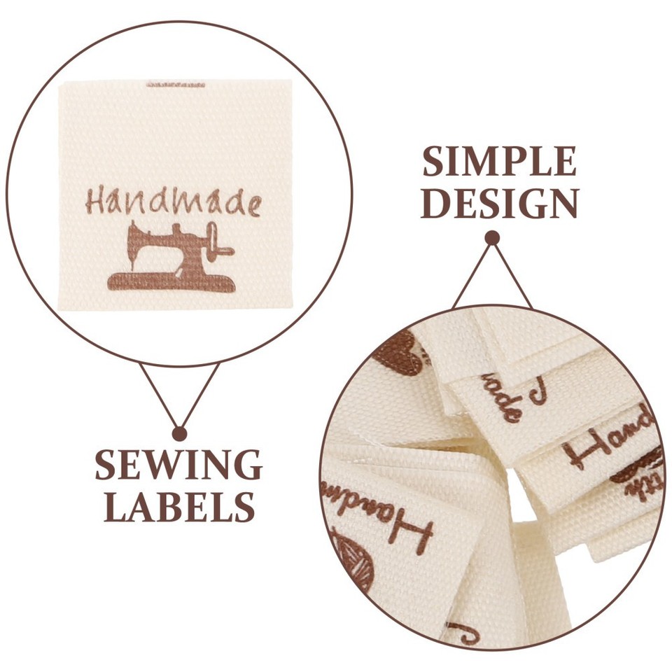 90 Pcs Handmade Clothing Label Printed Textile Labels Clothes Tag | eBay UK