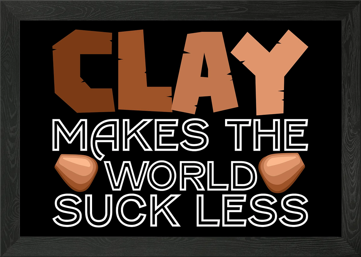 Clay Sculptor Sculpting Framed Wall Art Poster Canvas Print Picture ...