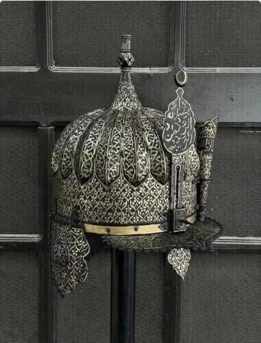 Medieval Ottoman Turkish Warrior Helmet Arabic Writing Islamic Helmet ...