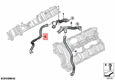 Genuine BMW E70N E71 E72 F01 F02 Crankcase Ventilation Pipe OEM ...