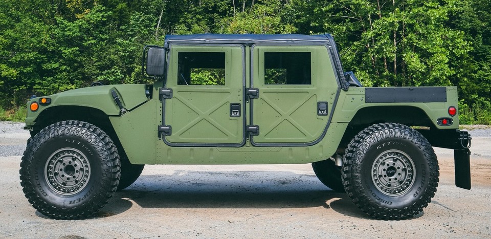 4 Man Humvee Black Soft Top Kit & Rear Curtain | eBay