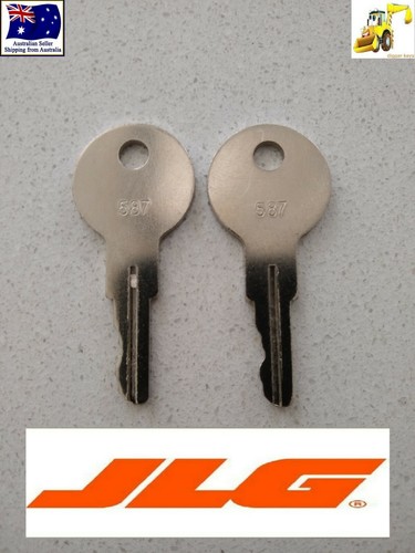2 x JLG 587 Lift Keys suit Older Models 30HA 40HAE JLG650 Terramite ...