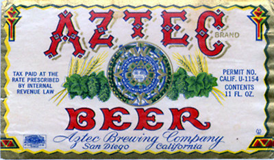 AZTEC BREWING BEER LABEL T SHIRT SAN DEIGO CA Small-XXXLG (f) | eBay
