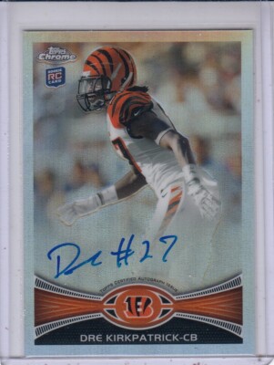 DRE KIRKPATRICK 2012 Topps Chrome Rookie Autograph Refractor #28 RC 10/ ...