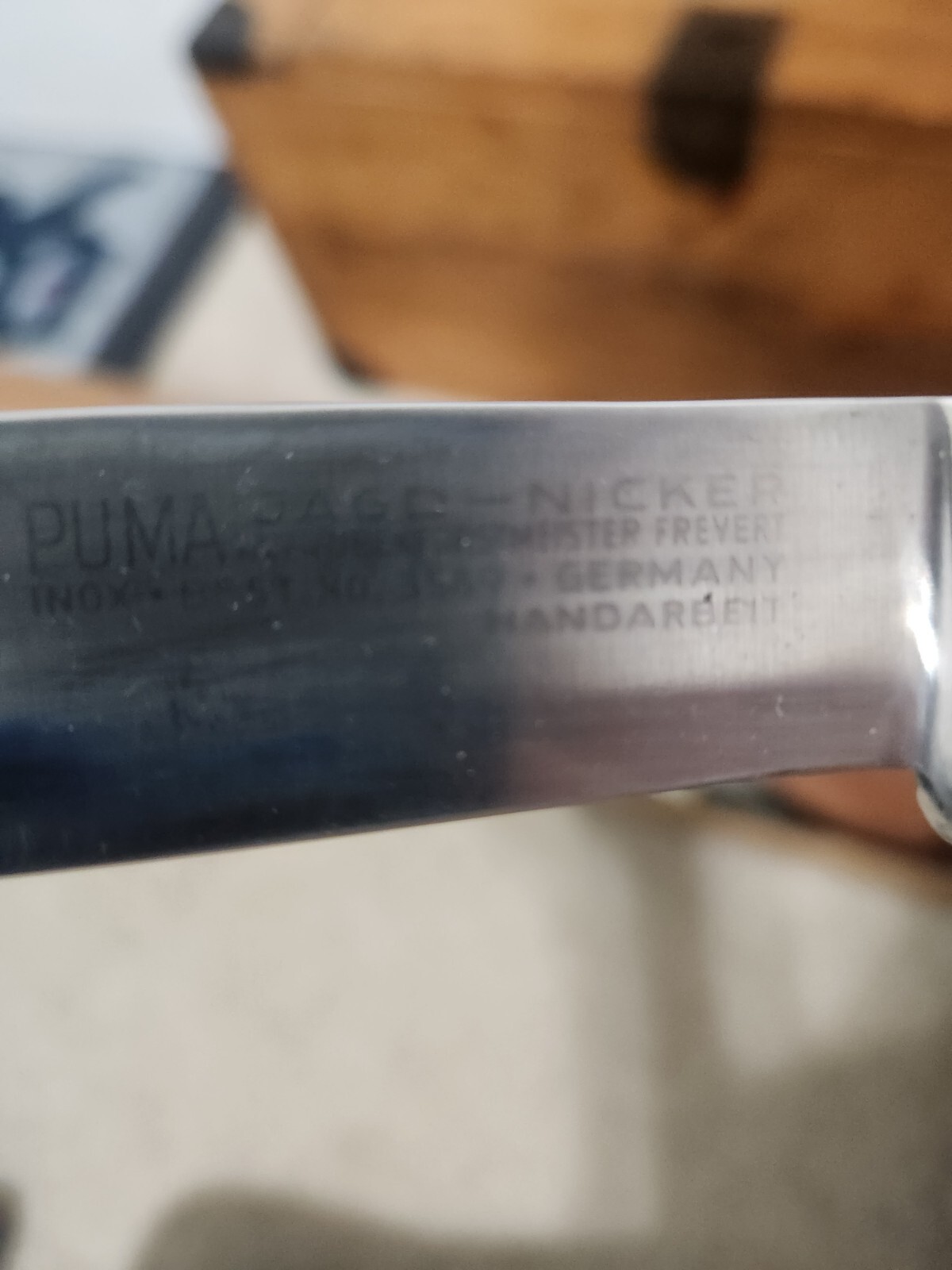 Puma Jagd-Nicker German Fixed Blade Knife with Leather Sheath | eBay