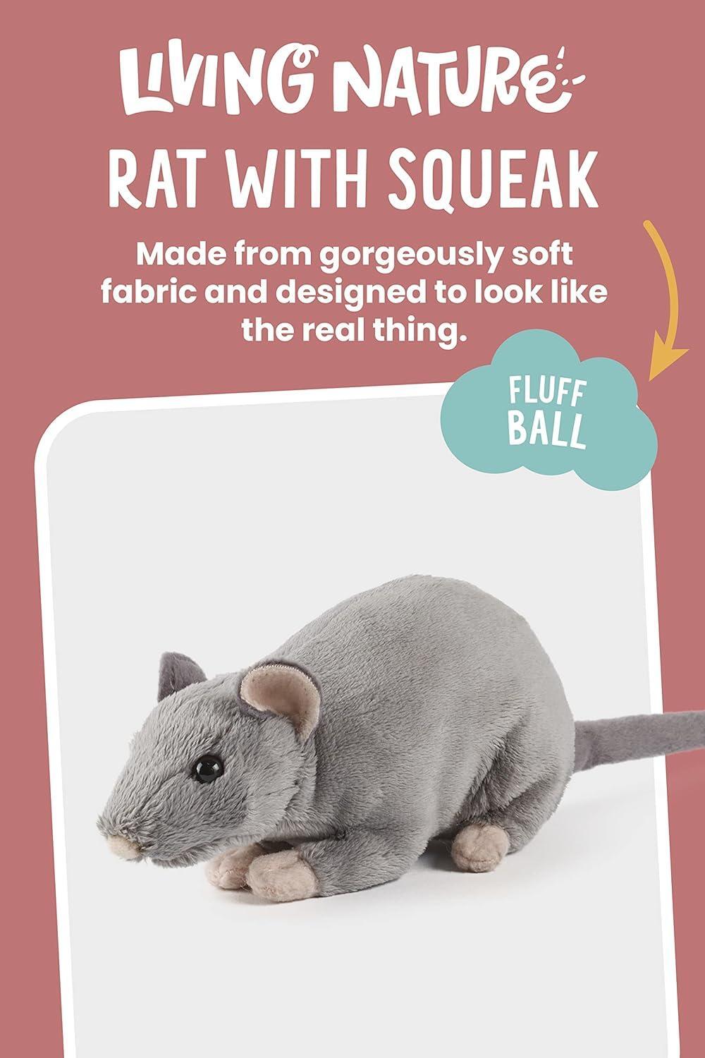 Rat With Squeak Realistic Soft Cuddly Farm Toy Grey 18cm | eBay