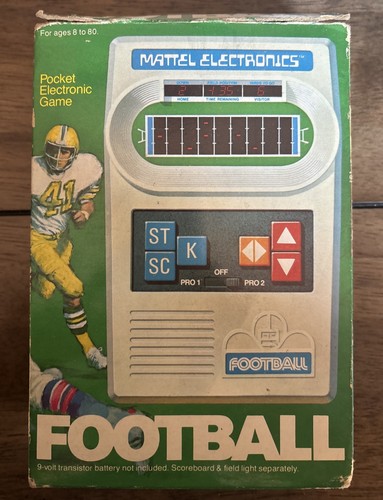 Vintage MATTEL Football Electronic Handheld Game w box WORKS! | eBay