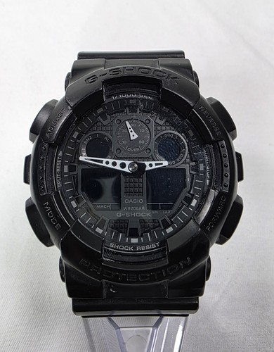 Casio G-SHOCK Men's Ana-Digi Watch 200M Black White Hands 5081 GA-100 ...