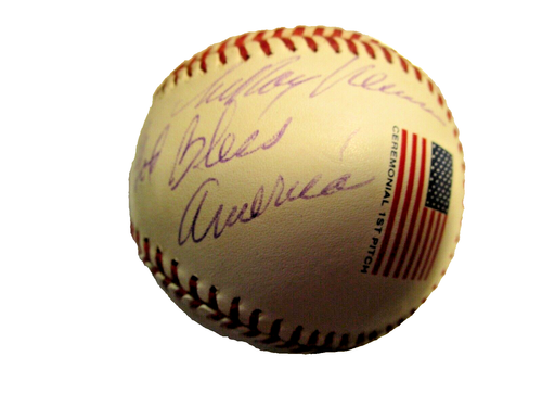 LeRoy Neiman Autographed 2001 WS MLB Baseball GOD BLESS AMERICA | eBay