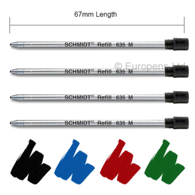 Schmidt Mine Refill D1 635 mini Swarovski Compatible Ballpoint Pen with ...