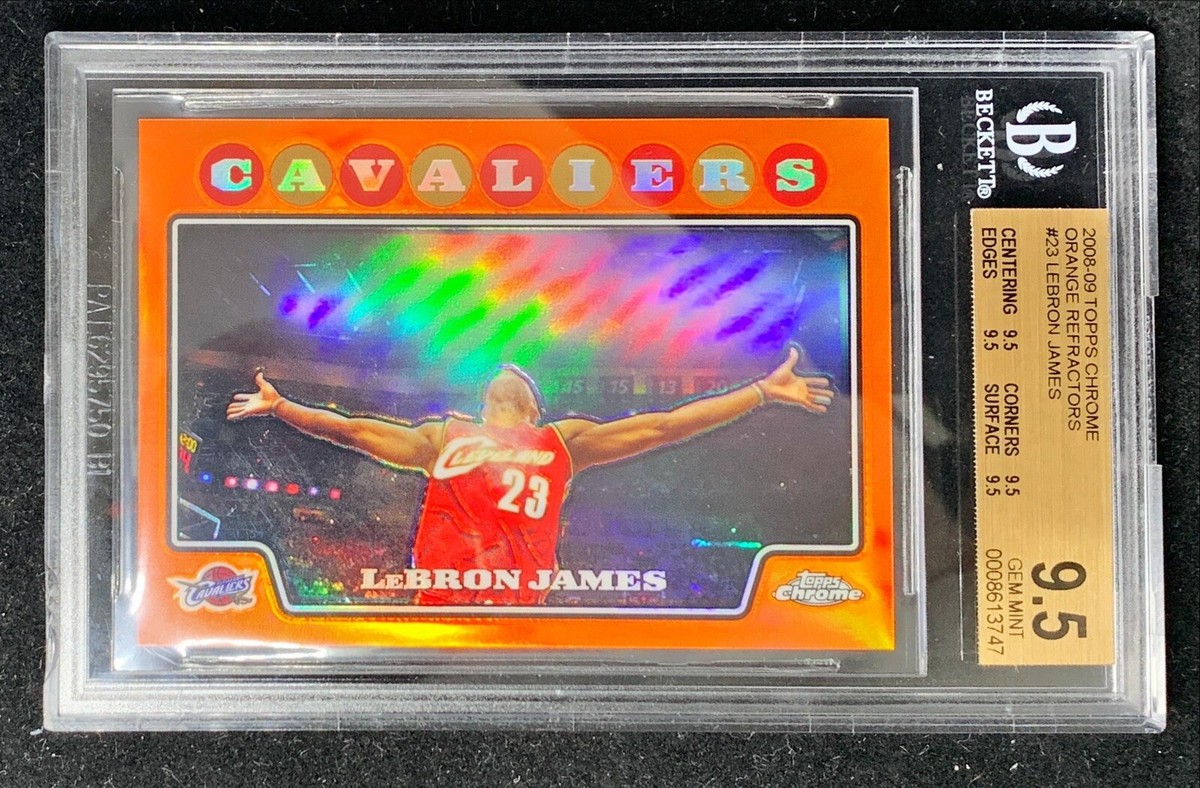 2008 Topps Chrome LeBron James Orange Refractor /499 True 2008 Topps Chrome LeBron James Orange Refractor /499 True