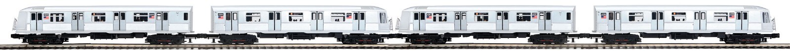 MTH 20-21142-1 MTA R40 4-Car PS3 Stainless Set (B) Train 6th Ave ...