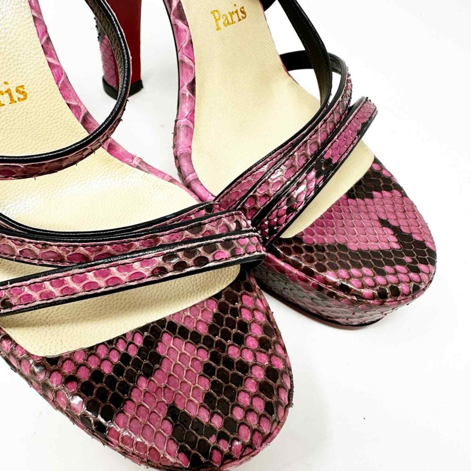 Christian Louboutin Miss Dina 120 Python Platform Str… - Gem