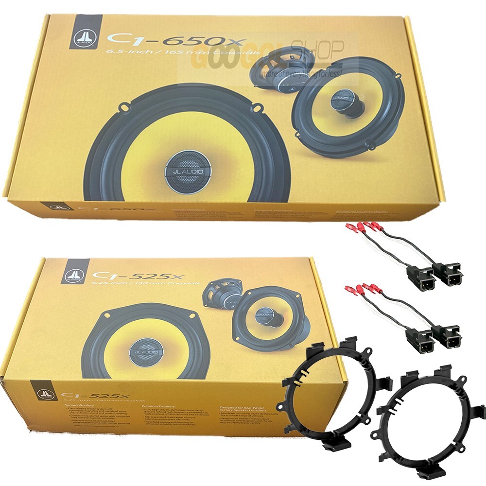JL Audio C1 Series Front & Rear Speakers for 1999-2006 GM Vehicles (4 ...