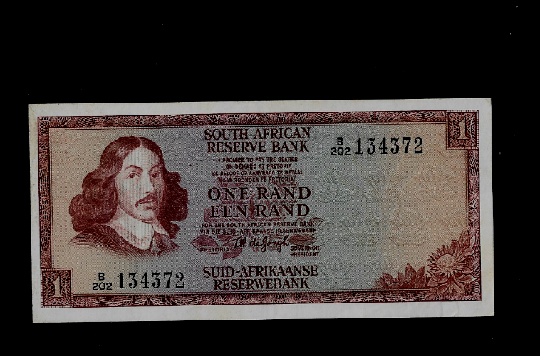 SOUTH AFRICA ( 1 ) BANK NOTE 1 RAND ND(1961 -65) EXTRA FINE P 102 | eBay