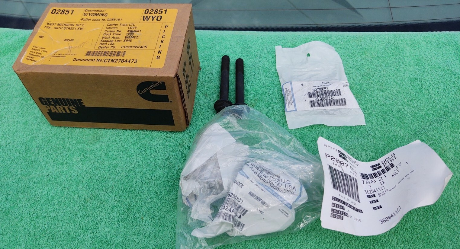 Pair of Genuine Blue Diamond Block Spacers and Nuts 30755R1 3620411C1 ...