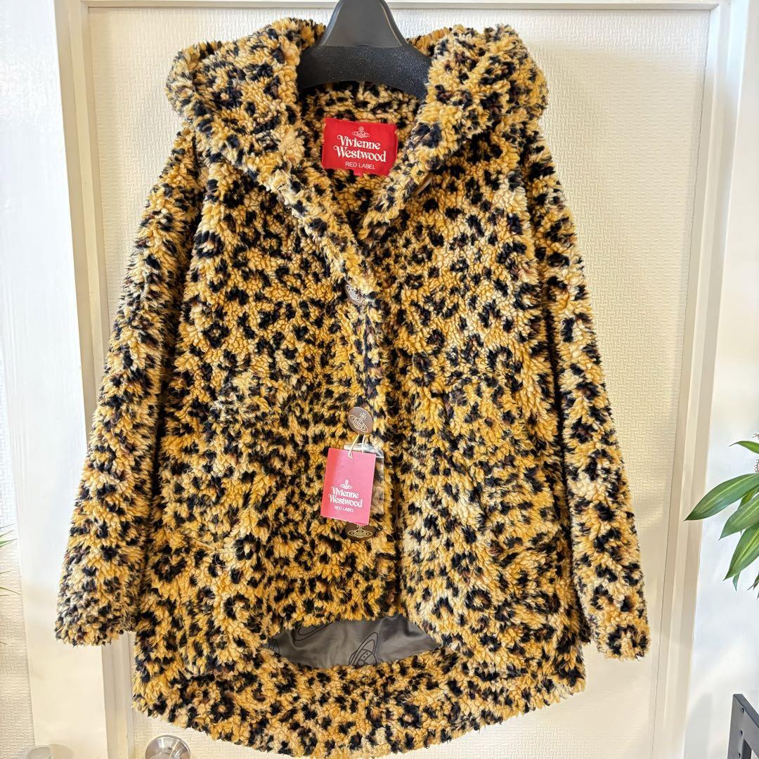 Rare Vivienne Westwood Leopard Boa Coat - Gem