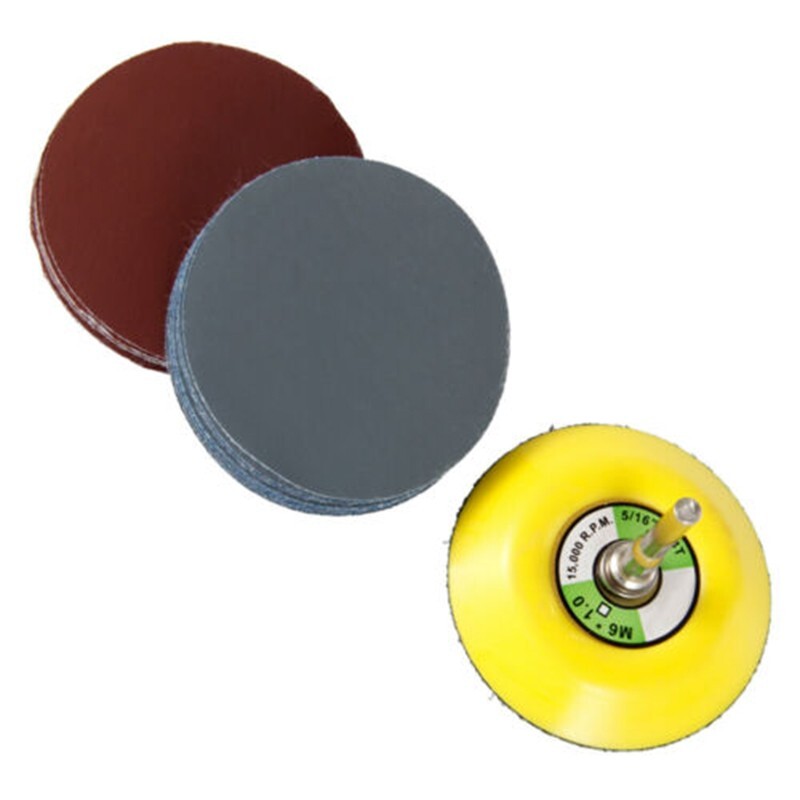 Wood Sanding Discs Leather 3 inch Aluminium Oxide Hook & loop Sandpaper ...