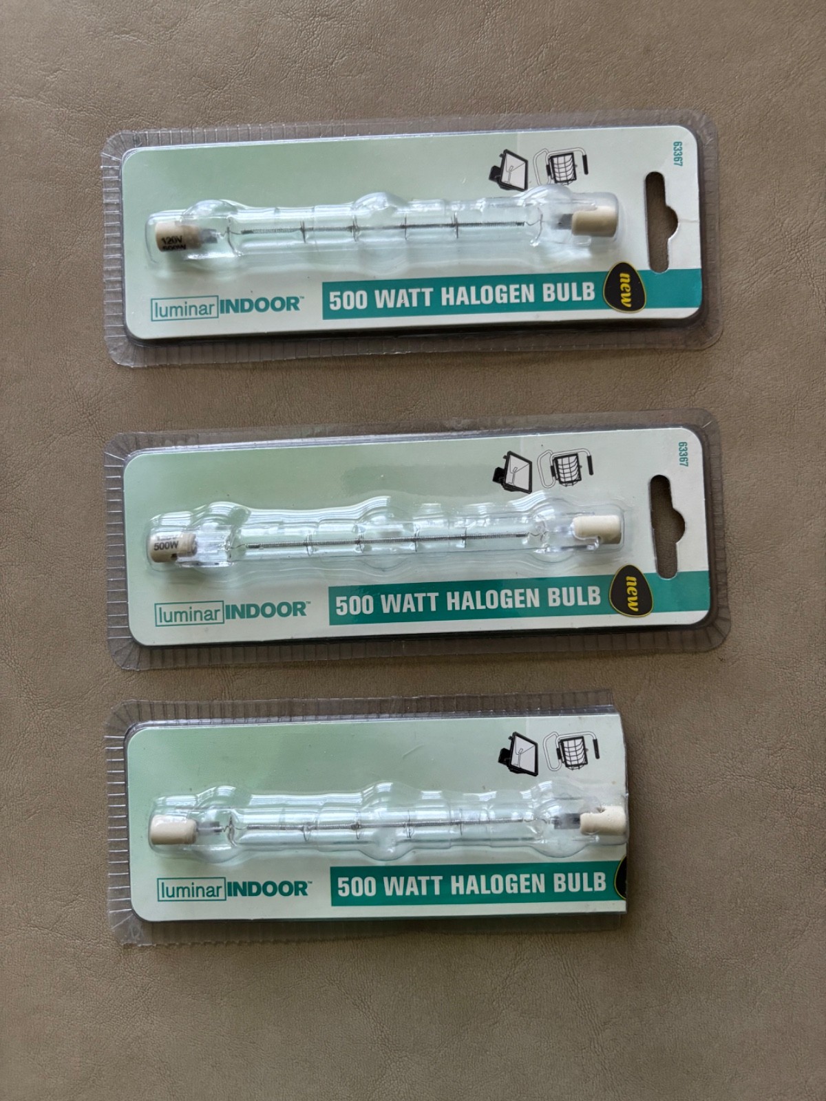 Lot of 3 Halogen Lamps BULBS 500W 120V 2000 MAX LIFE HOURS Brand New | eBay