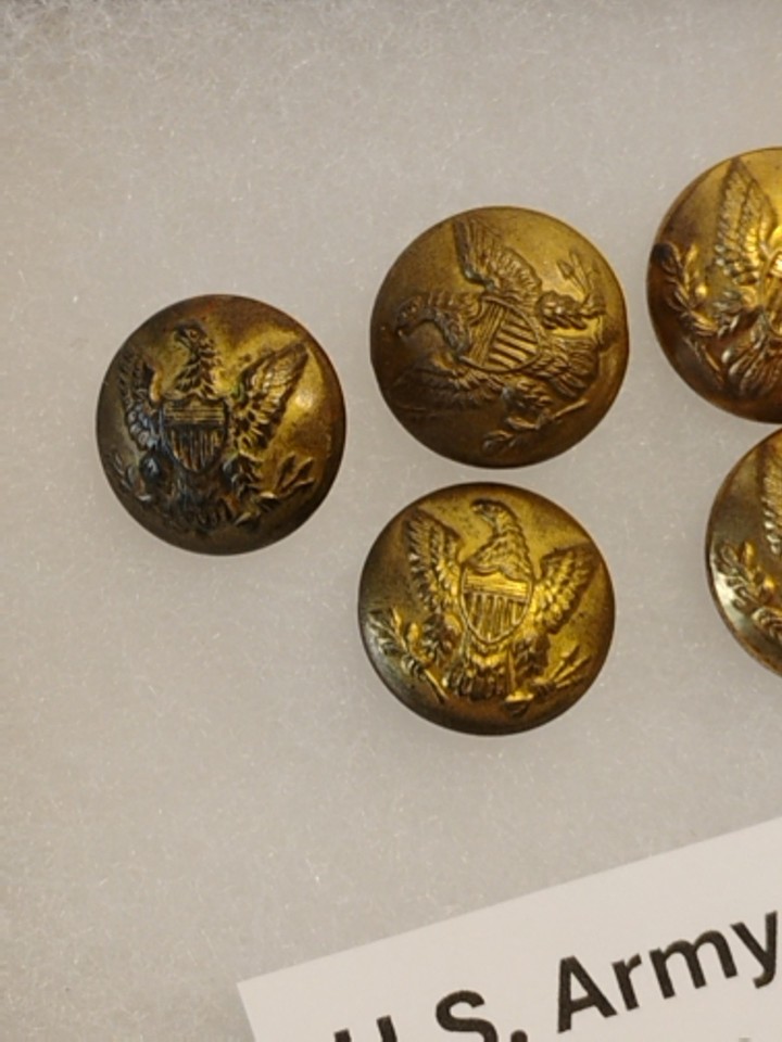 ANTIQUE- CIVIL WAR COLLECTIBLE BUTTONS-EAGLE & SHIELD- 8 TOTAL Free ...