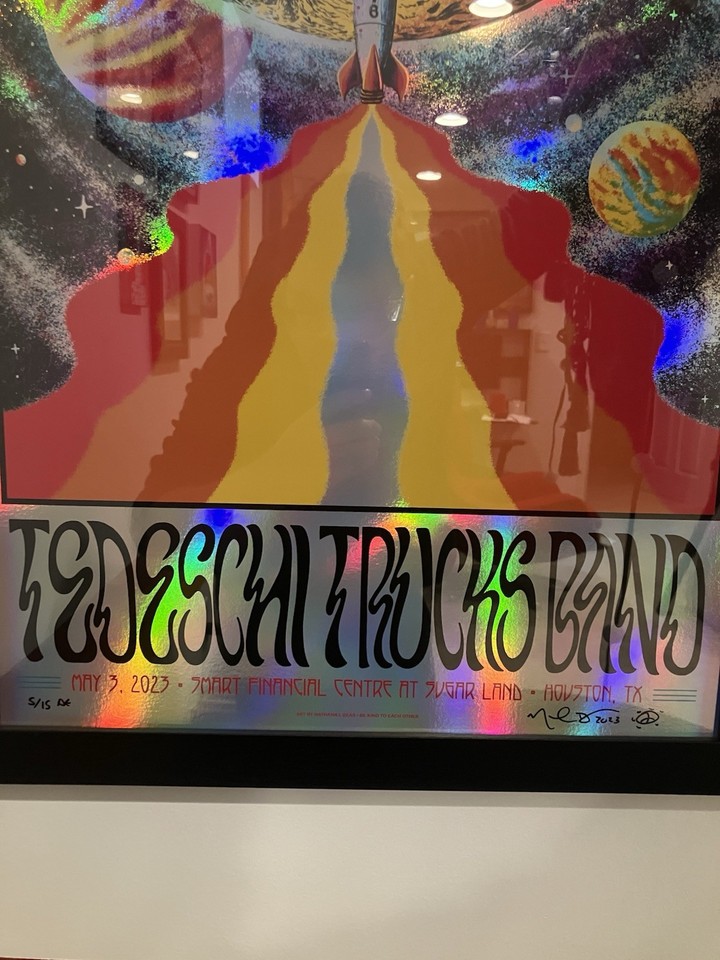 Tedeschi Trucks Band Poster Houston TX 2023 RAINBOW FOIL AP Signed S/N ...