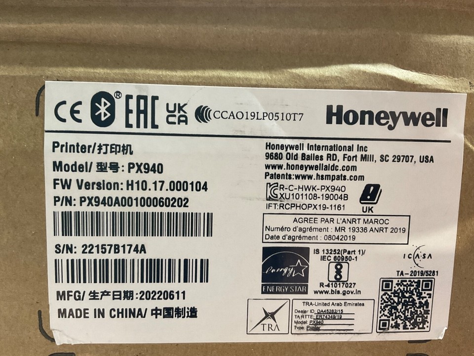 Honeywell PX940 Thermal Printer USB Bluetooth Ethernet ...
