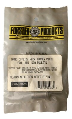 NOS Forster Pilot Hand Outside Neck Turner Pilot For .455 Dia Bullets # ...