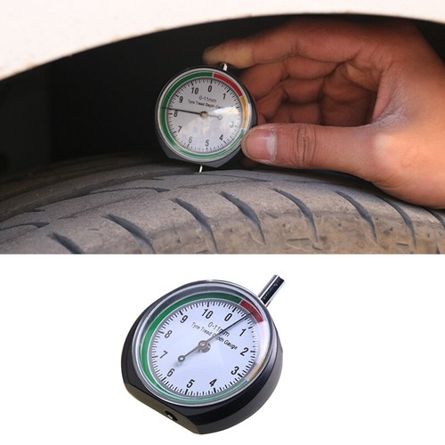 A Auto Tire Tread Depth Gauge Metric Ruler Car Tyre Attrition Measuring ...