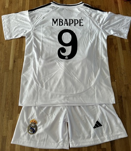 Mbappe #9 Real Madrid Home Football Kids Kit Age 8-10 2024/2025 Season ...