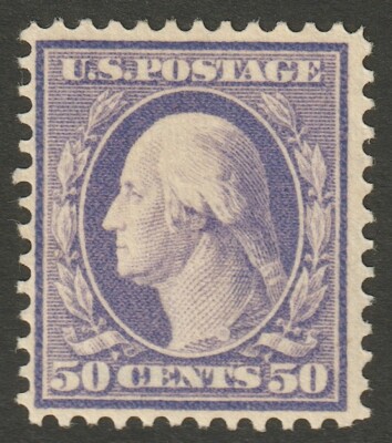 Scott #341 1908-09 50 Cent Deep Violet VG/F MHOG WMK 191 MSP20-15 | eBay