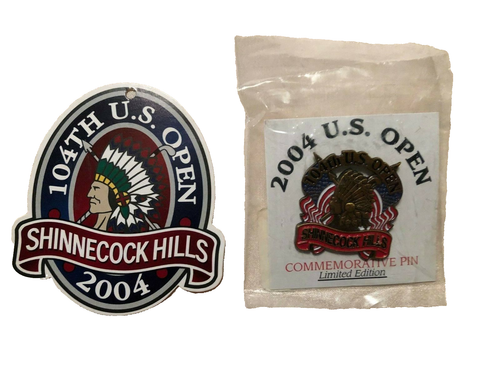 NEW 2004 US Open Shinnecock Hills Commemorative Pin & Golf Bag Tag | eBay
