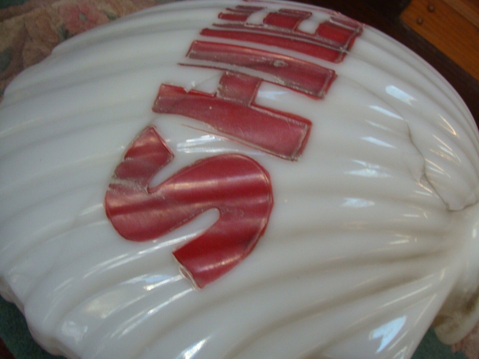 Original 1930's Shell Gas Pump Globe 18" Milk Glass | eBay