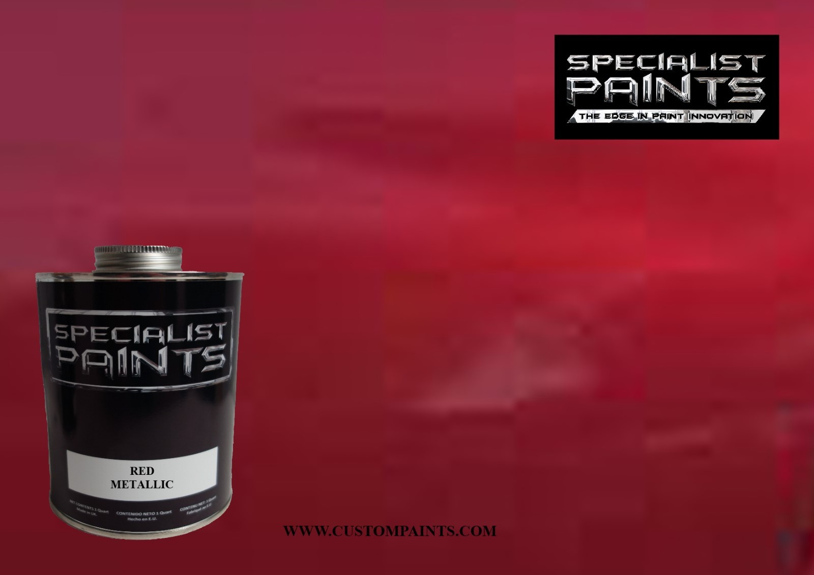 GALLON OF BASE METALLIC RED PAINT. MOTORCYCLE, AUTOMOTIVE, HOT ROD, HOK ...
