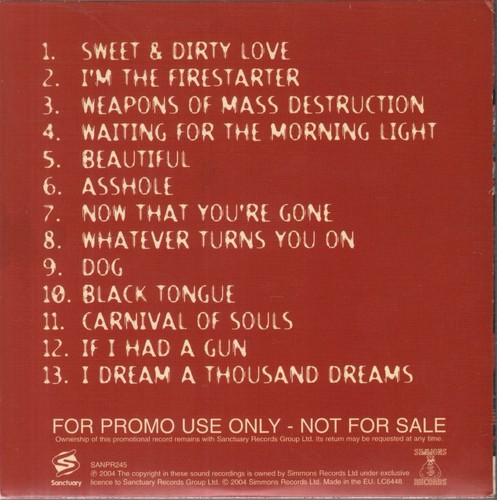 Gene Simmons (Kiss) Asshole CD Europe Sanctuary 2004 promo CD in card sleeve | eBay