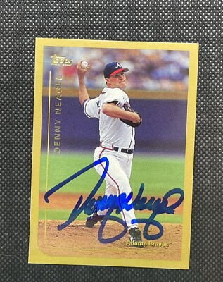 1999 #185 Denny Neagle Topps Atlanta Braves Signed Auto | eBay