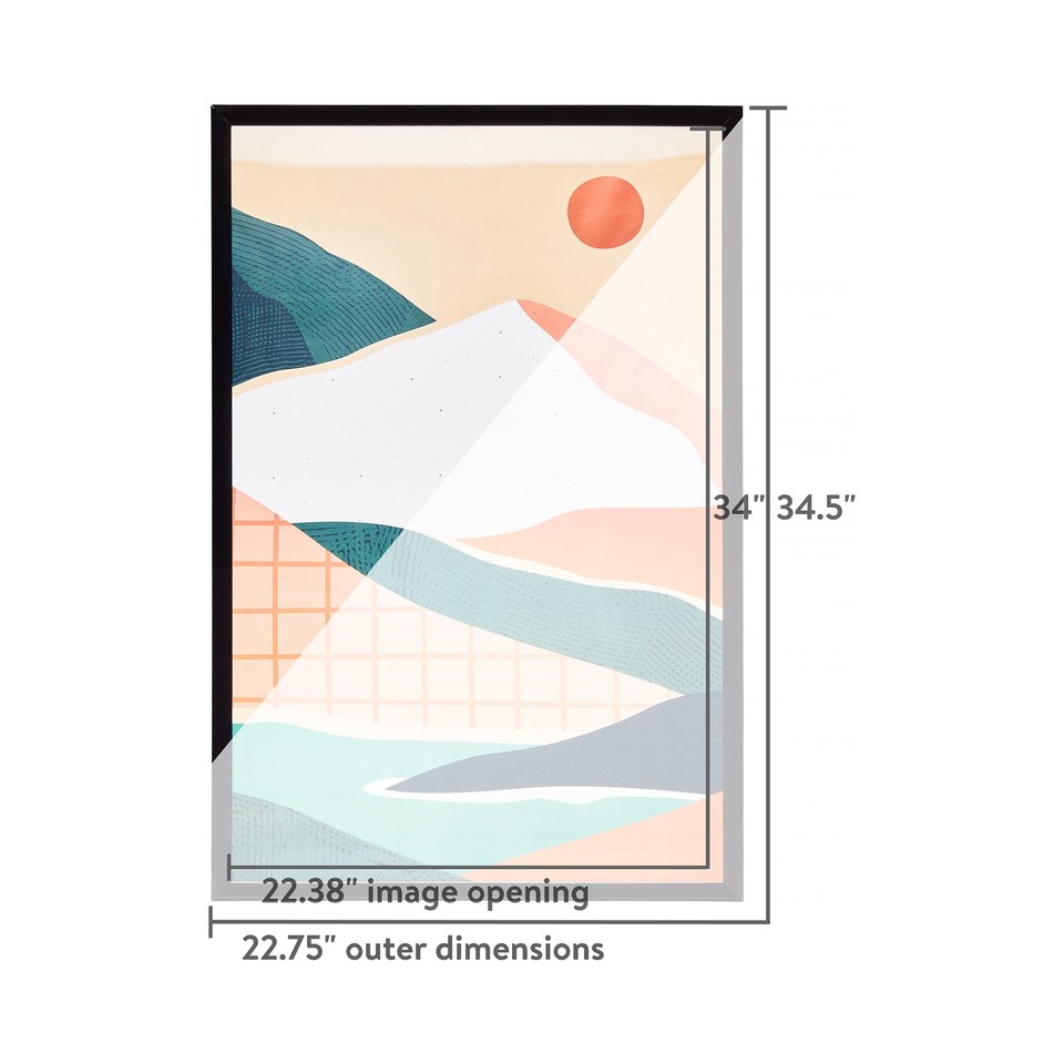 Mainstays 22x34 Rounded Black Poster Picture Frame | eBay