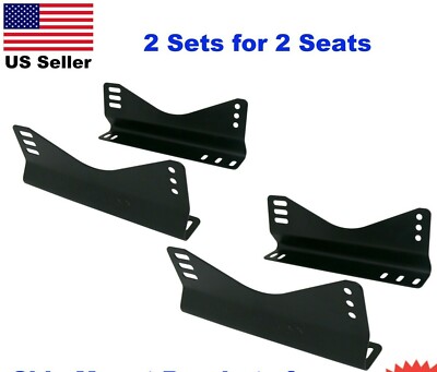 InVictus Universal Side Mount Seat Brackets 2 Pairs for Two Race Bucket ...