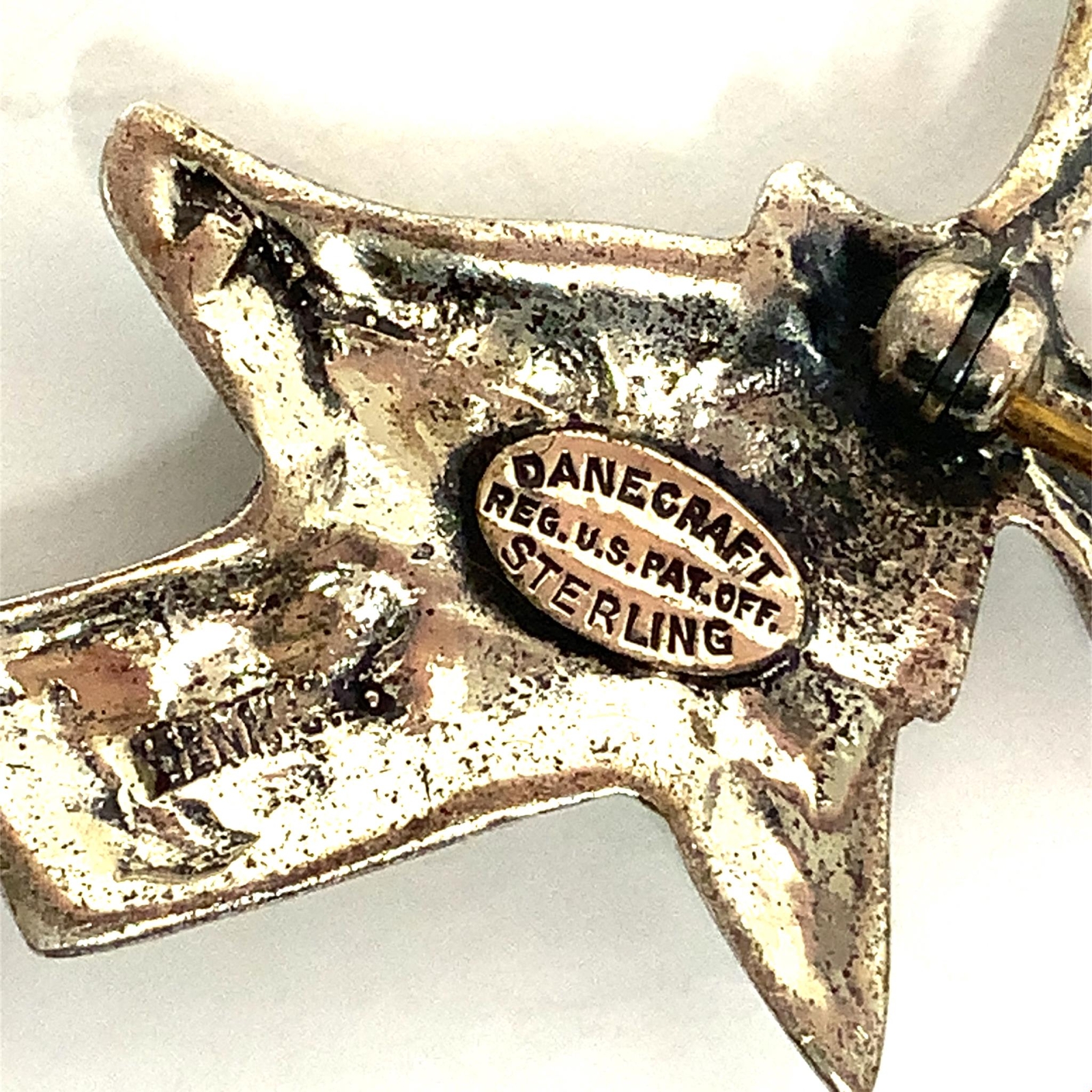 Vintage Sterling Signed Danecraft U.S. Pat Off. Carved Elk Reindeer ...