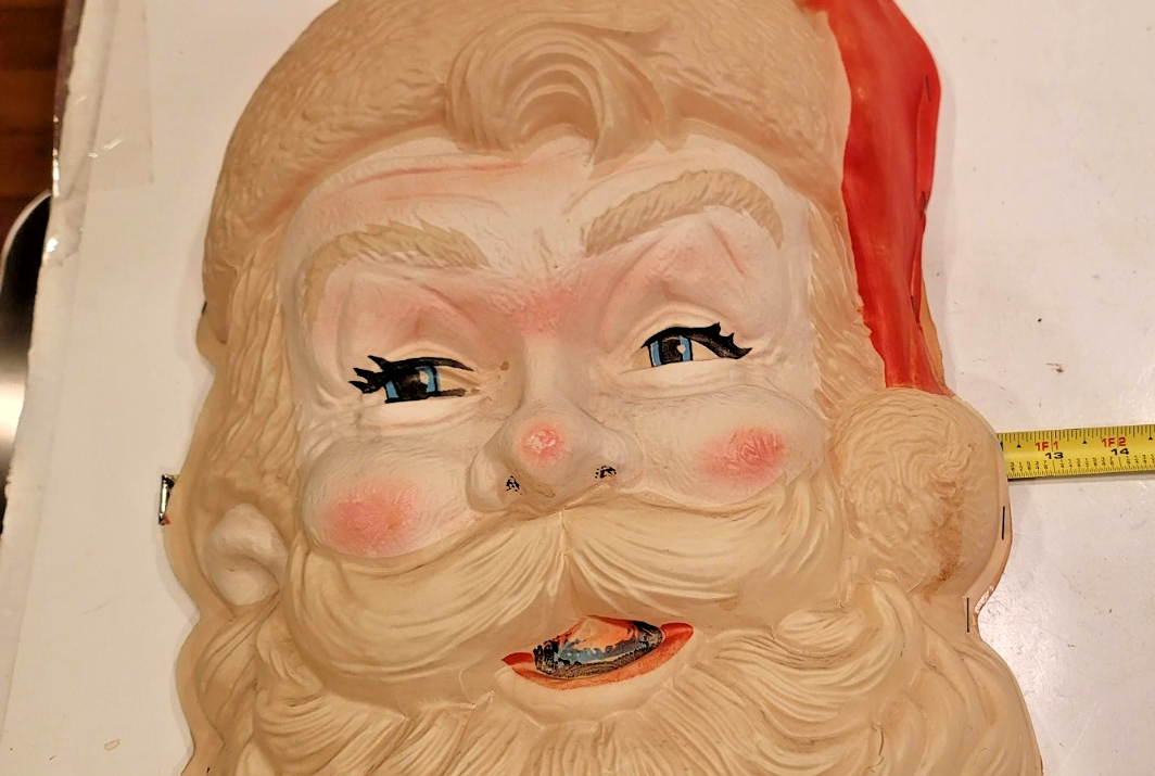 Vintage 1960s Styrofoam Santa Claus Face Measures 17.5" x 12" | eBay