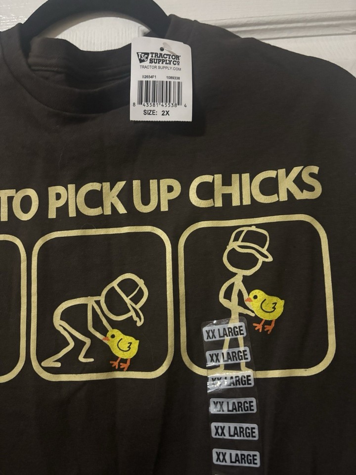 How To Pick Up Chicks Funny Quote Humorous Cool Unisex T-Shirt NWT 2XL ...