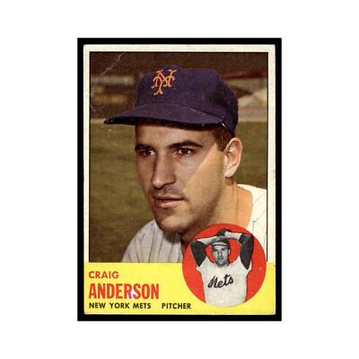 1963 Topps (Damaged) Craig Anderson Mets #59 | eBay
