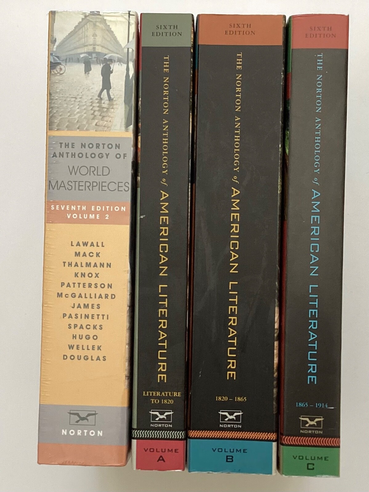 Norton Anthologies American and World Lit. Titles in details, mixed set ...